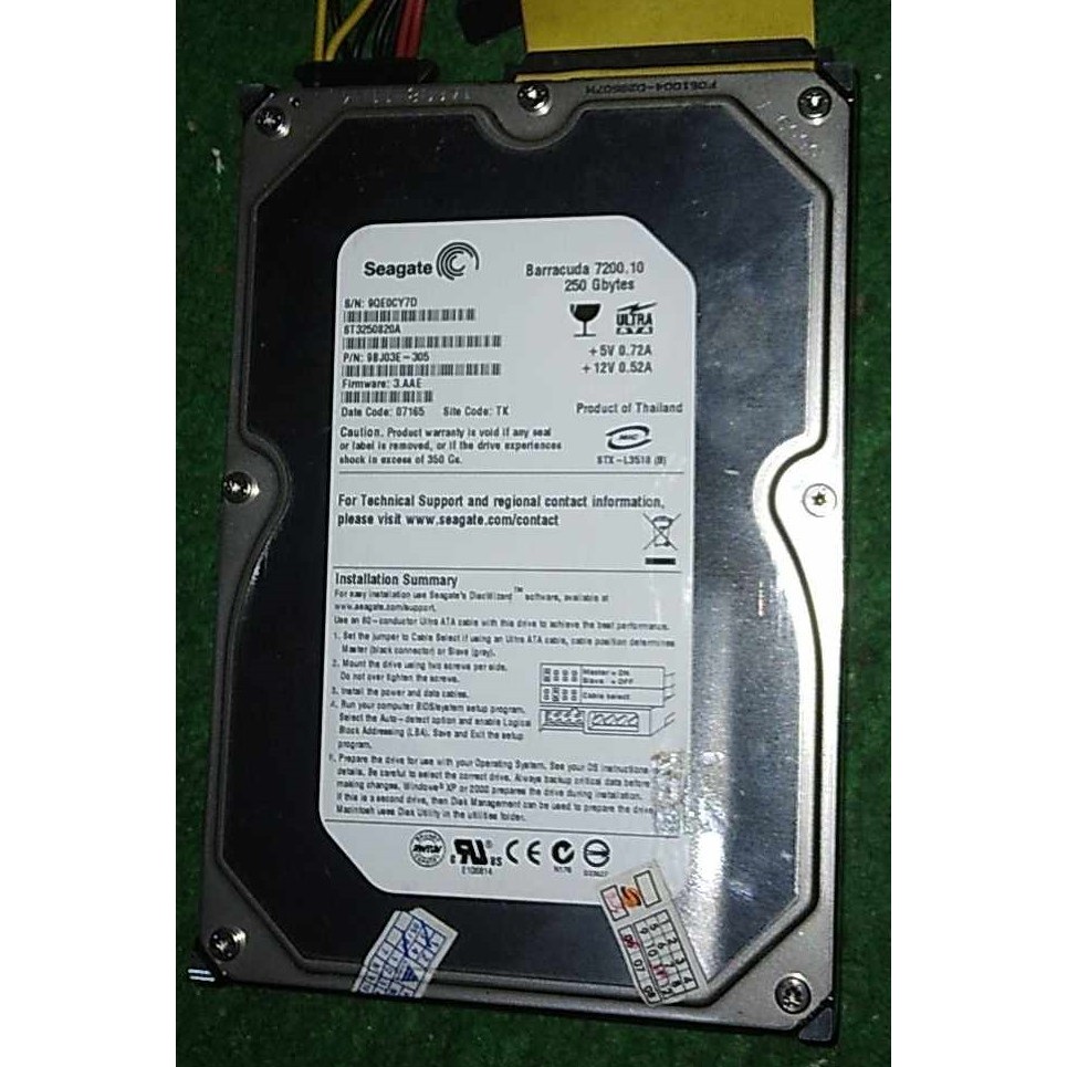 Hard DISK IDE/ATA 250GB / HARD DISK IDE/ATA/ps2 250GB NORMAL | Shopee ...