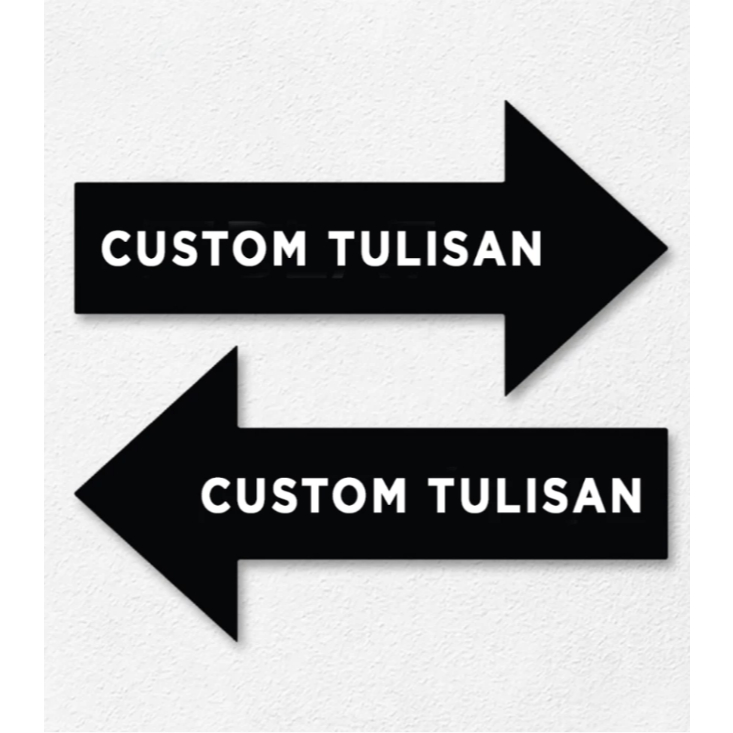 Custom Arrow Direction Board Acrylic Sign Board Print Sign Label Modern ...