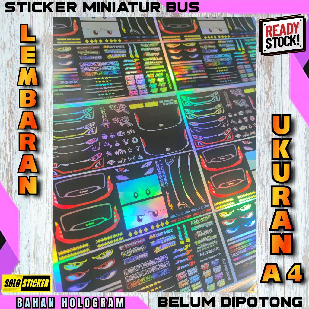 Complete Package of Miniature Bus Modified Hologram Stickers Jetbus ...