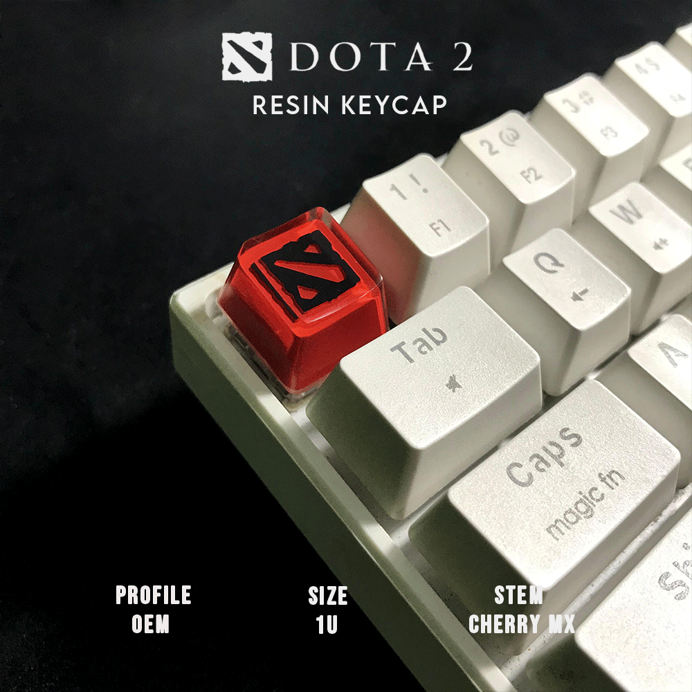 Logo Dota Icon Resin Keycap OEM Profile For Cherry MX Compatible Switch ...