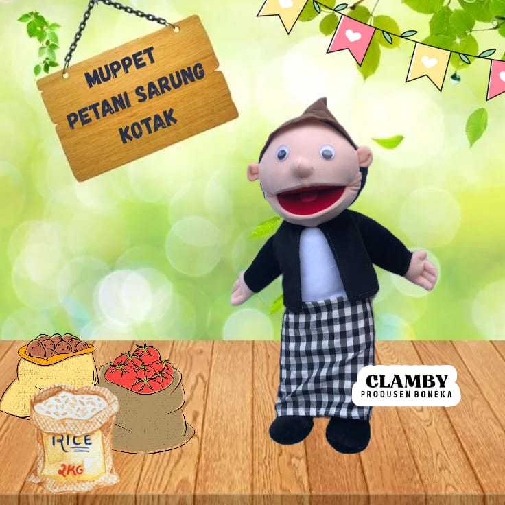 Pak Tani character muppet hand puppet | Educational Dolls: Children's ...