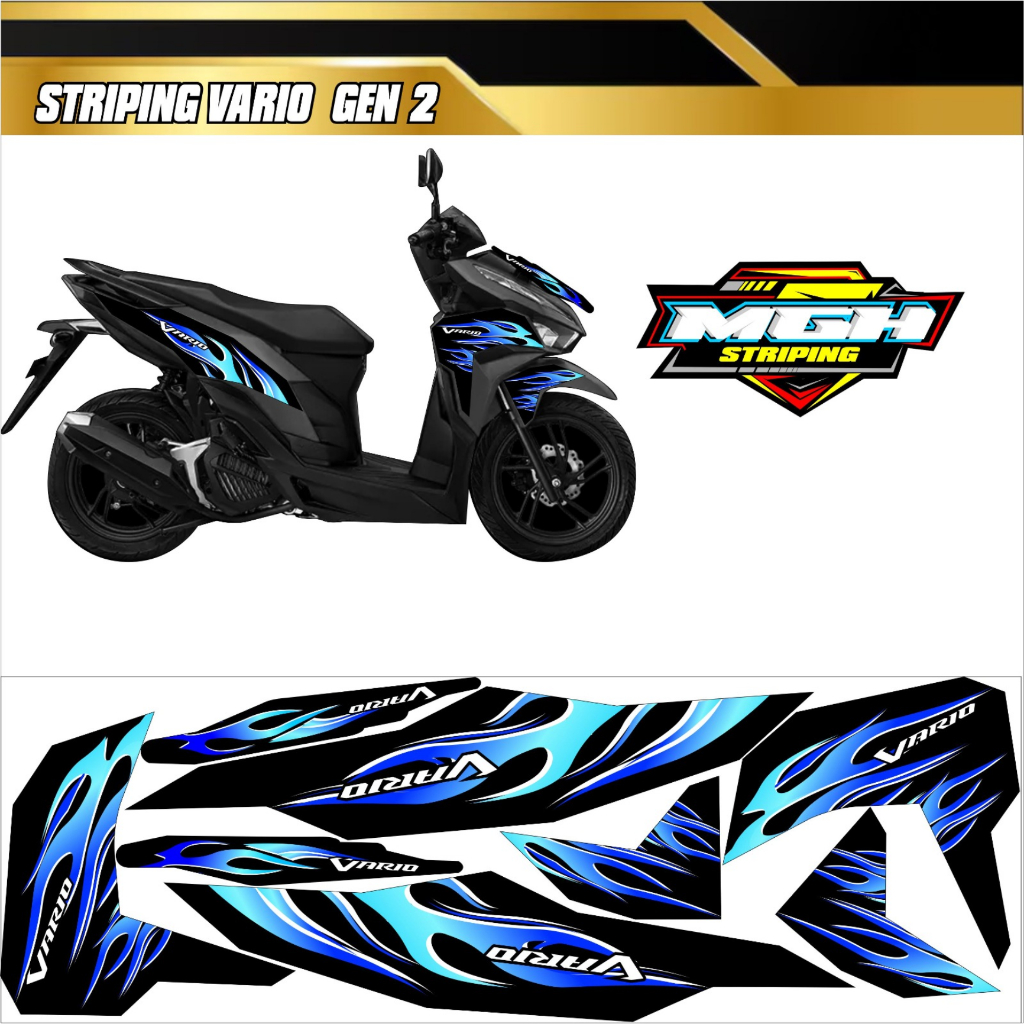 STRIPING VARIO 125/150 FACELIFT FIRE GRAPHICS HONDA VARIO 150 GEN 2 ...