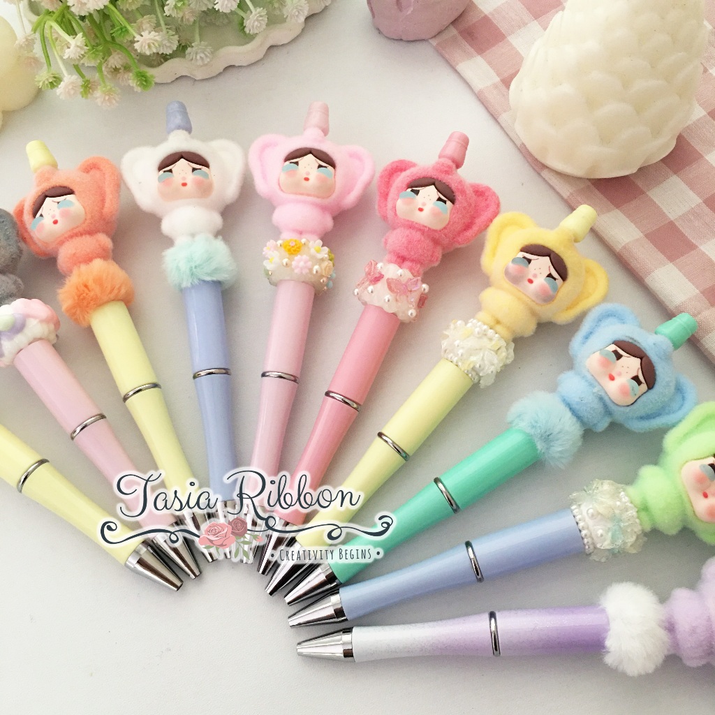 Doll Decorative Pen/Bolpoint DIY Cute Kawai Doll (B Kawai Doll DIY ...