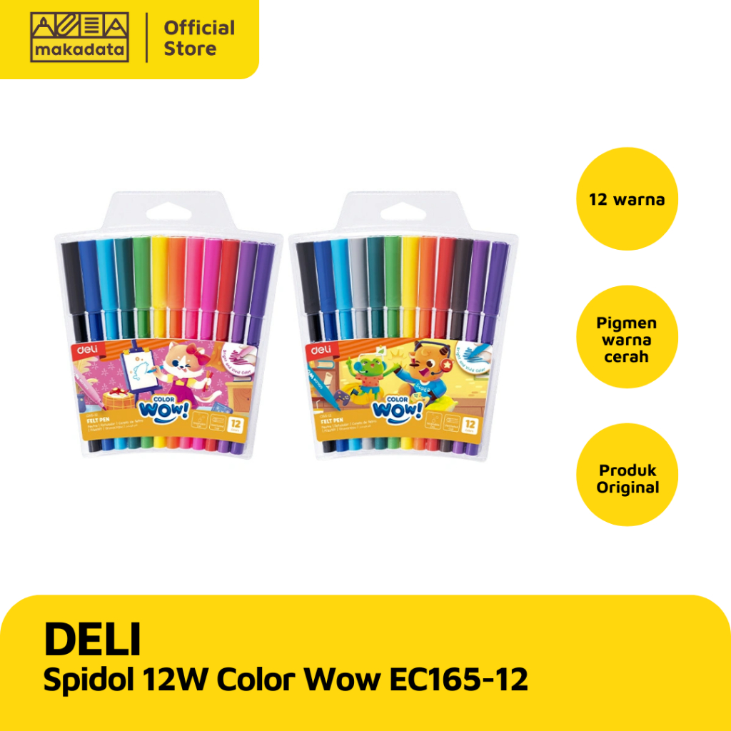 Coloring MARKER / DELI MARKERS CONTENTS 12 COLORS COLOR WOW EC165-12 (1 ...