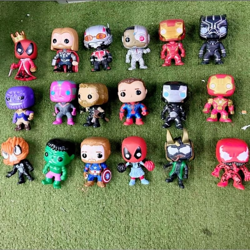 Action figure toy funko pop marvel deadpool thor antman cyborg ironman ...
