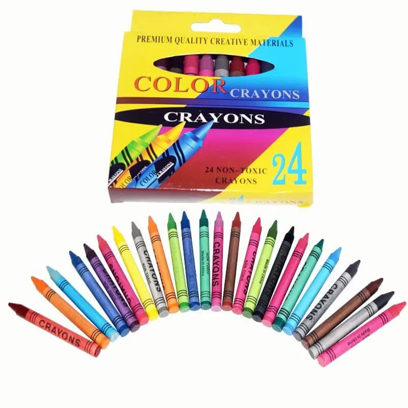 Non Toxic 24 Color Crayon Crayon Pencil Set for Children Art Set 24in1 ...
