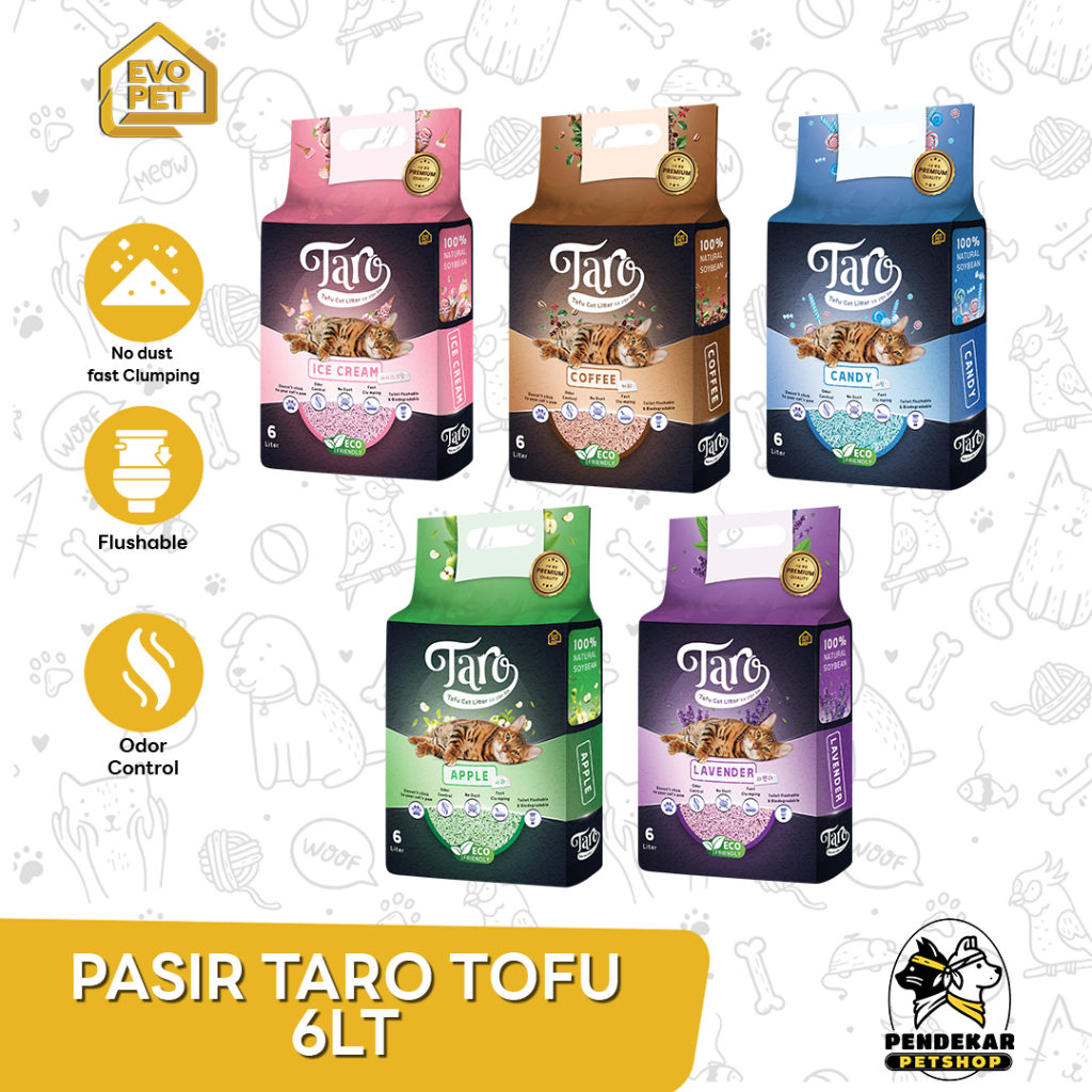 Taro Tofu Soya Cat Litter Lump Scented Cat Litter 6 Liters | Shopee ...