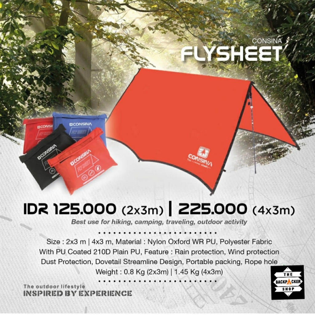 TENDA Consina Fly Sheet 4x3 M flysheet tent 3x4 meters Original ...