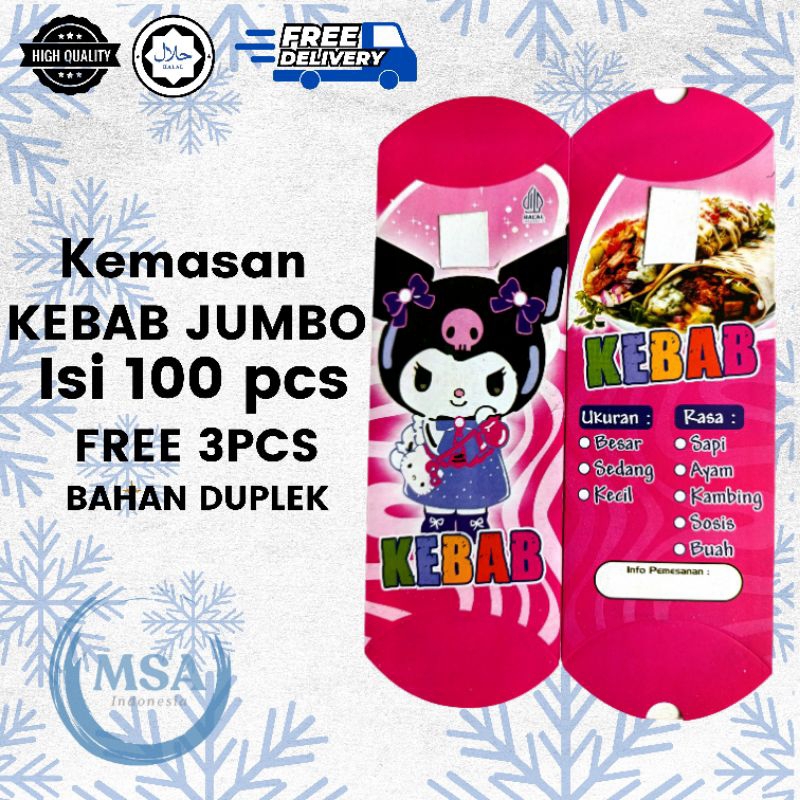 Jumbo duplex kebab packaging size 24x9 cm contains 100 pcs, kebab ...