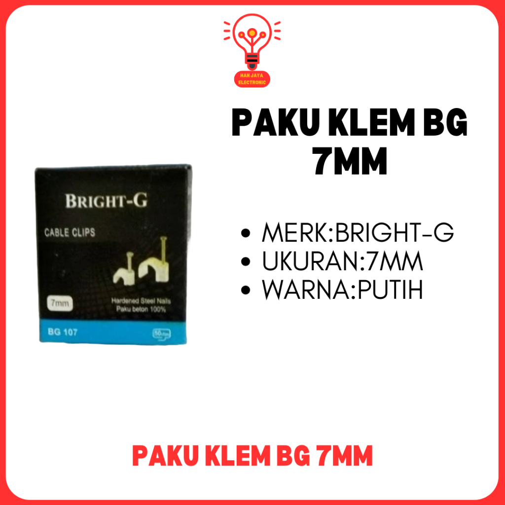 CABLE CLIP/KLEM/CLIP BRIGHT-G WALL CABLE | Shopee Singapore