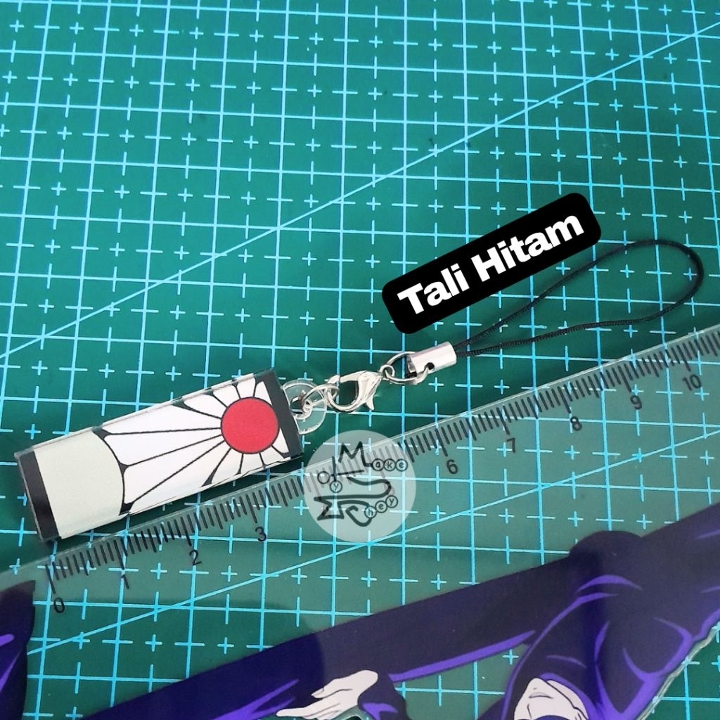 GANTUNGAN HP Kamado Tanjiro Cell Phone Hanger Hanafuda Kimetsu no Yaiba ...