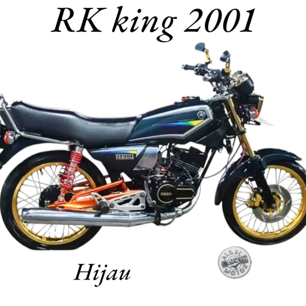 HIJAU Yamaha RK king 2001 Green Motorcycle Sticker Striping | Shopee ...