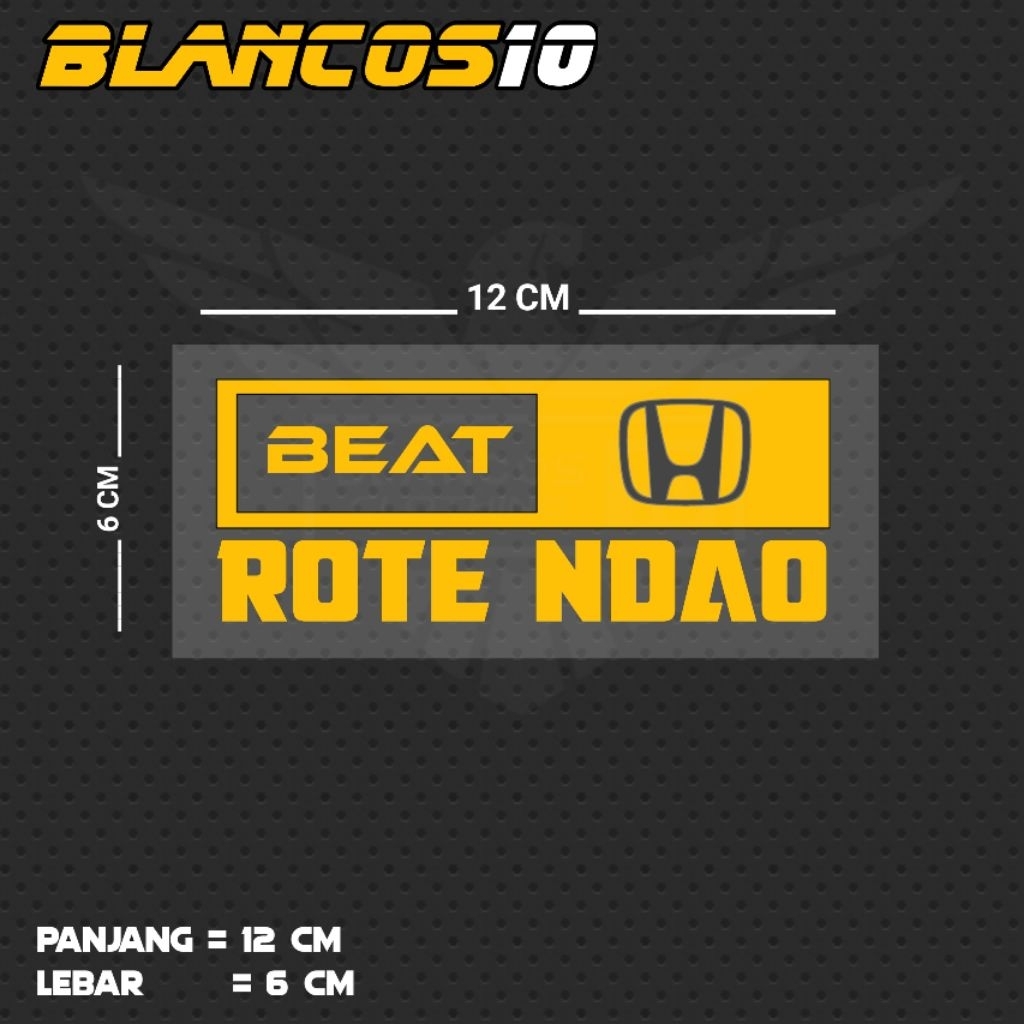 ROTE NDAO / BE4T NTT WRITING CUTTING STICKER | Shopee Singapore