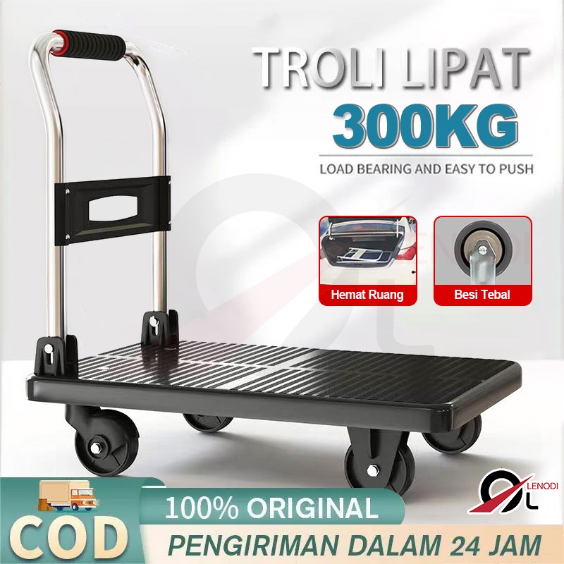 LENODI Folding Goods Trolley 500 Kg Handtruck Folding Goods Trolley ...