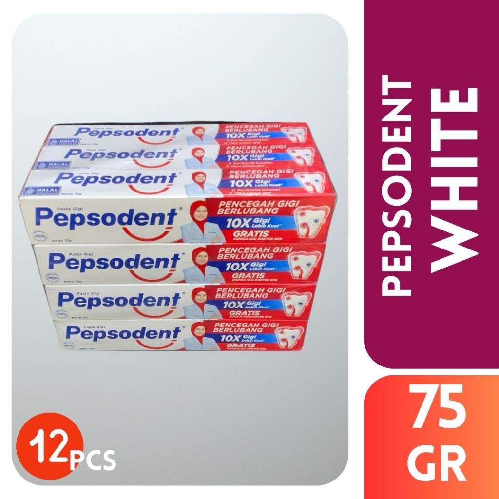 Pepsodent Toothpaste to Prevent Cavities 75 gr (12 Pcs) | Shopee Singapore