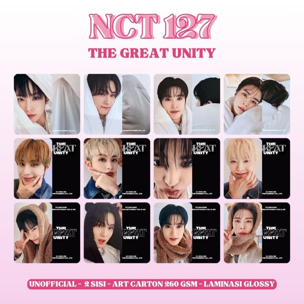 Photocard NCT 127 THE GREAT UNITY - Premium PC 2 Sides Kpop Card Merch ...