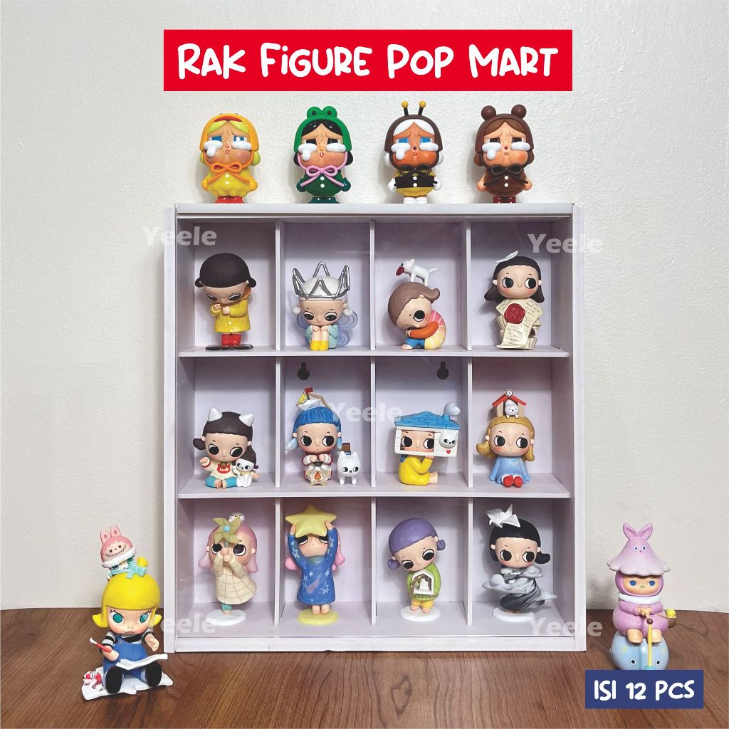 Pop Mart figure hanging Display rack contains 12 acrylic PVC boards ...
