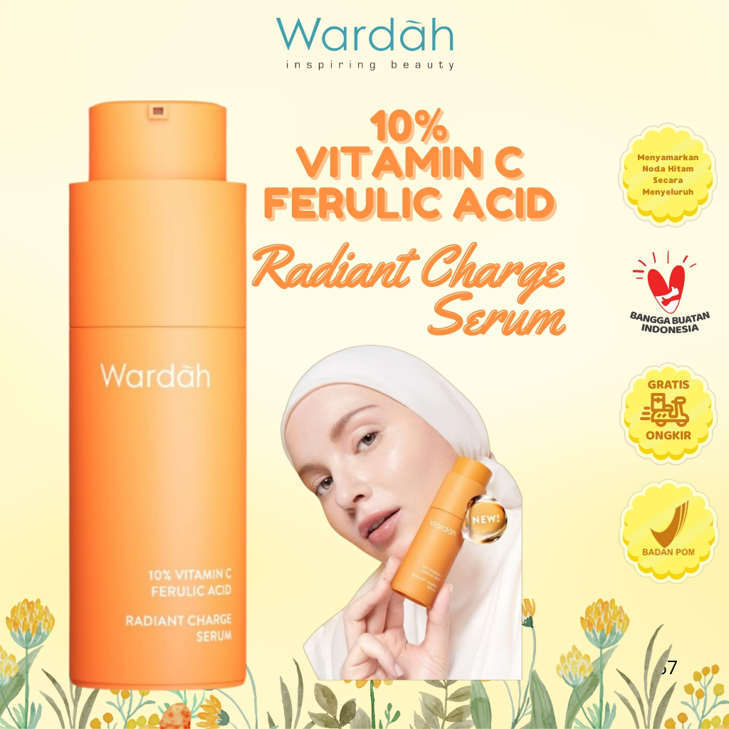 WARDAH Serum Vitamin C 10% + Ferulic Acid Radiant Charge Serum 20 ml ...