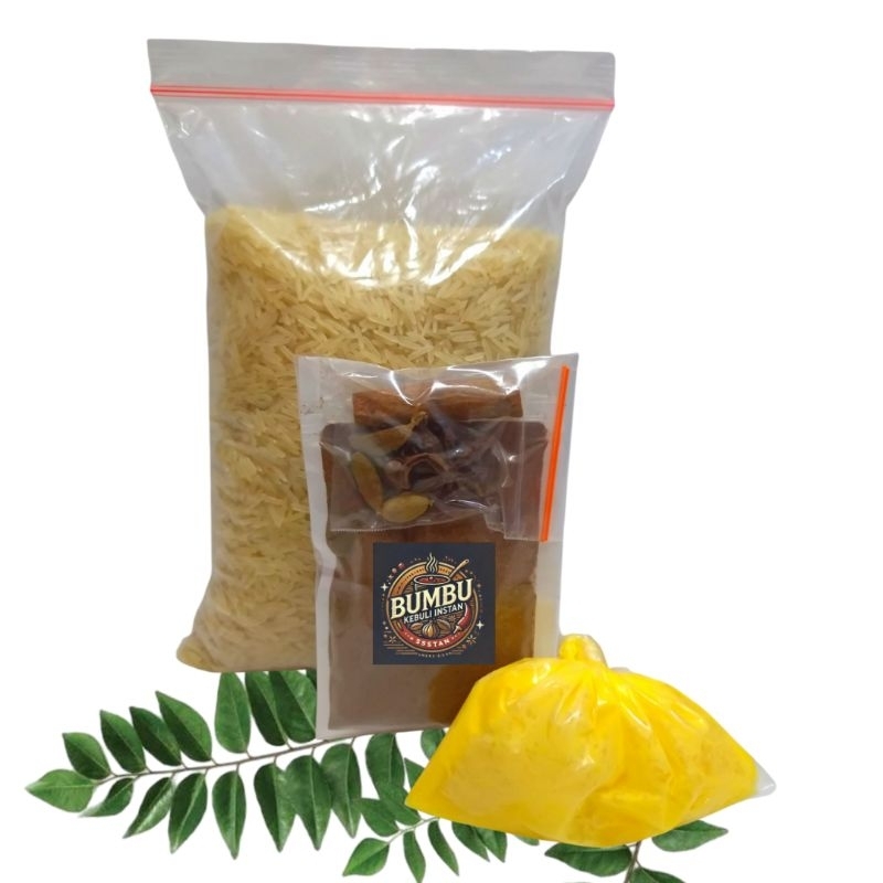 3in1 Kebuli Rice Package ( Basmati 1kg + Seasoning 80gr + Samin oil ...