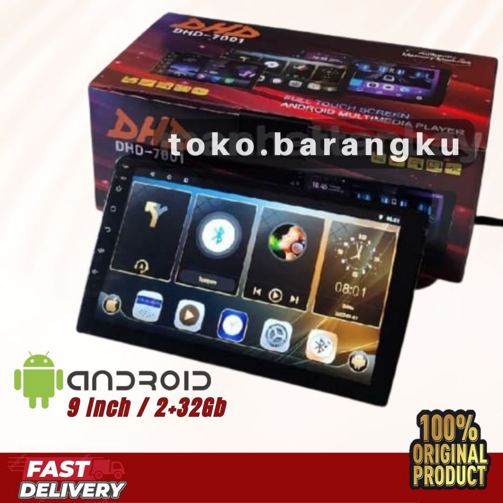 Android Carplay Head Unit 9 INCH Double Din DHD GPS Mirrorlink ...