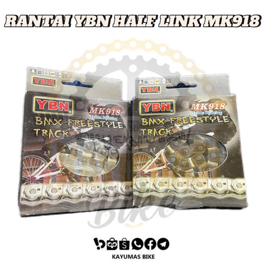 Chain YBN HALF LINK MK918 FIXIE BMX CHAIN SINGLE SPEED | Shopee Singapore