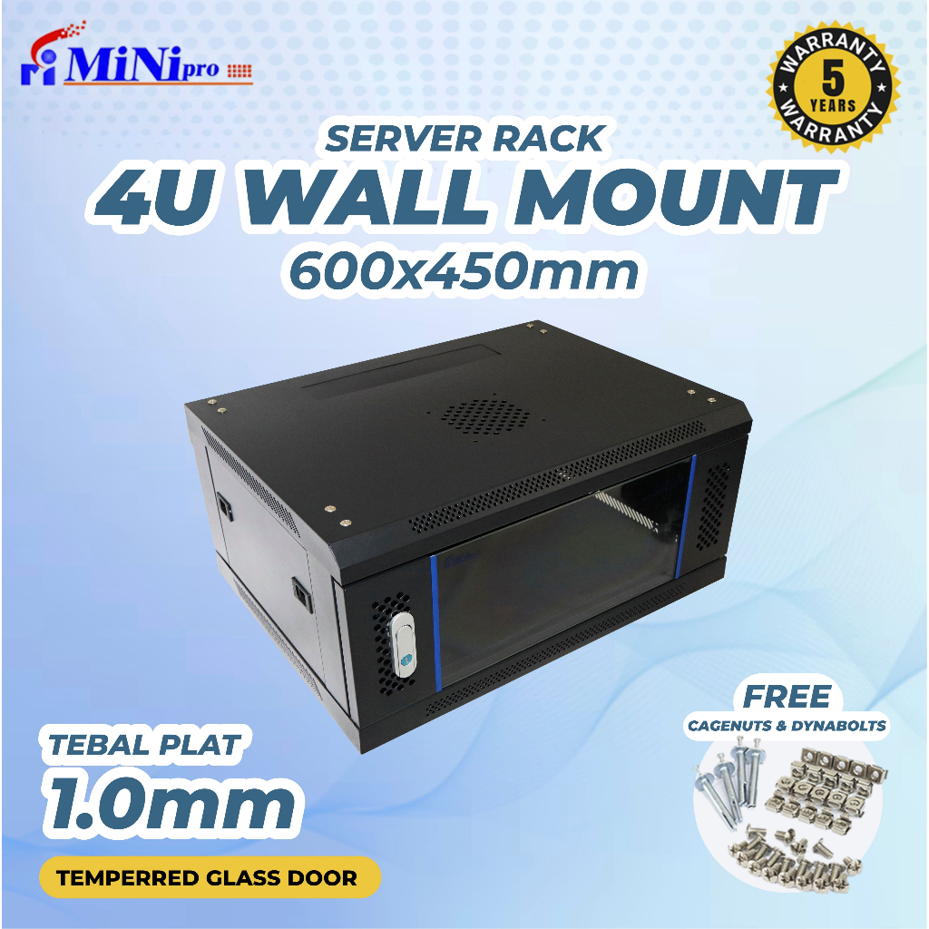 Rack SERVER 4U 600X450MM WALL MOUNT RACK MINIPRO | Shopee Singapore