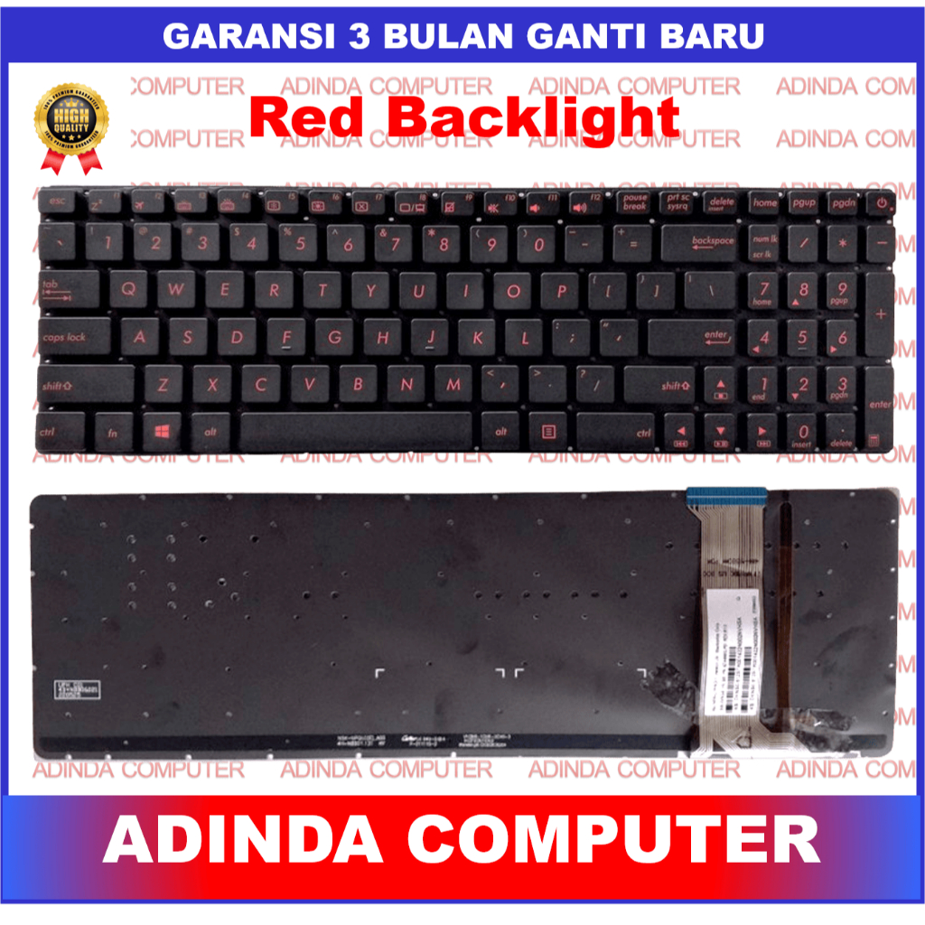 Asus ROG G551 G552 GL552 GL552J GL552JX Red Backlight Keyboard | Shopee ...