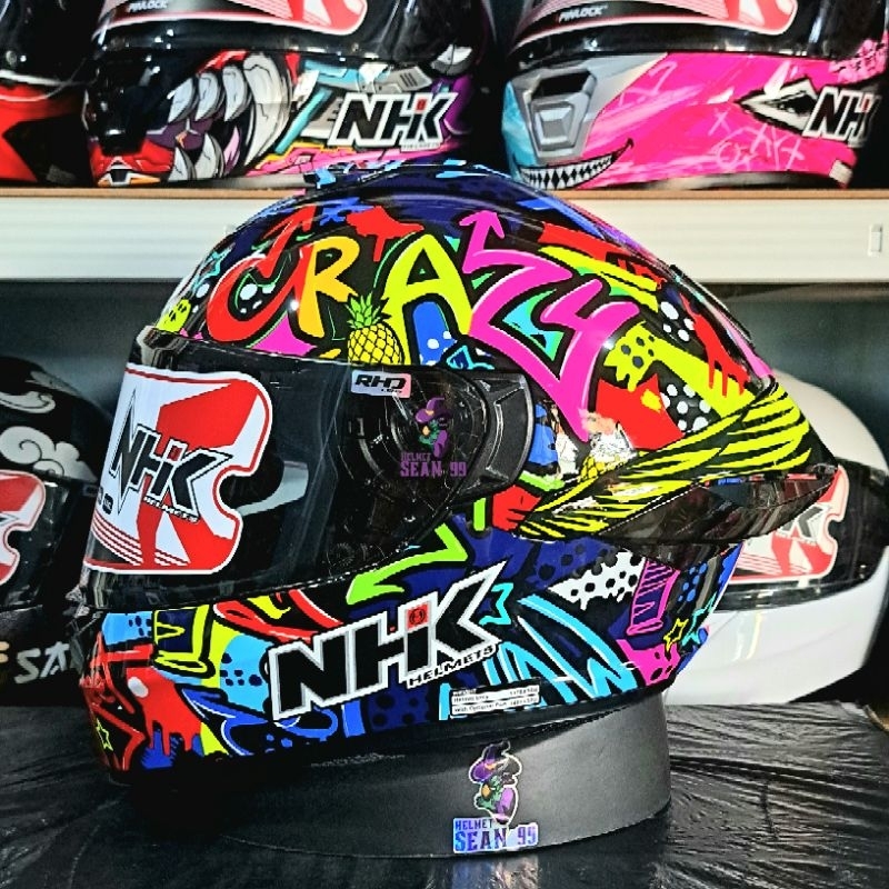 Helm NHK MARK 1 GP JOSE LUIS VISOR RHD LENS LIGHT SMOKE FULL FACE ...