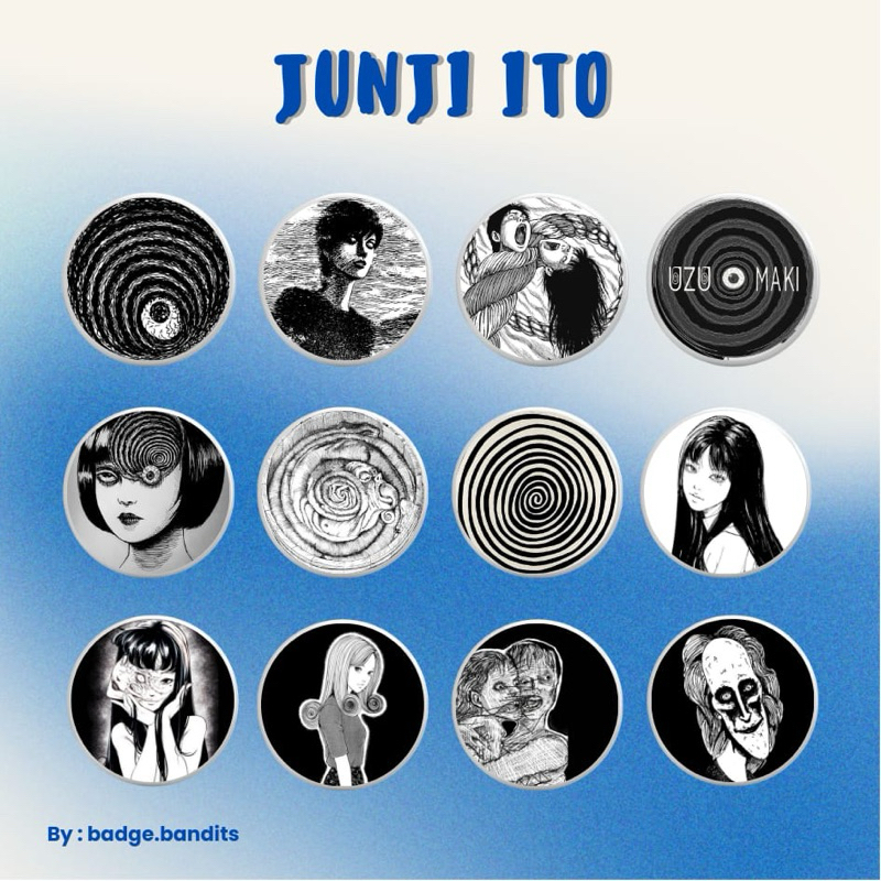 [badge.bandits] 44mm Junji Ito Collection Brooch Pin / 44mm Badge Junji ...