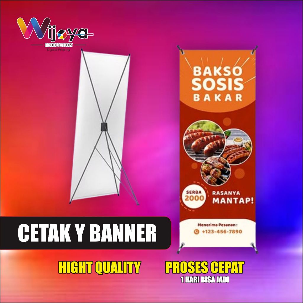 Print Y banner - 60 X 160 cm/ More sturdy than X banner/ Standing ...