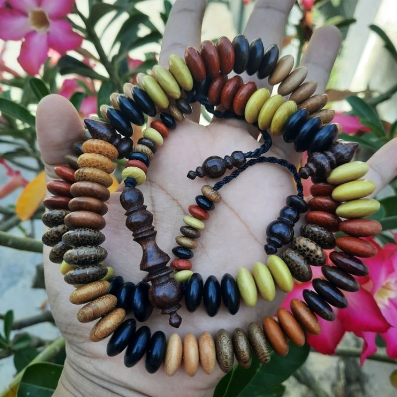Combination Wooden Tasbih 11 Types of Wood/ Muslim Tasbih 99 Beads ...