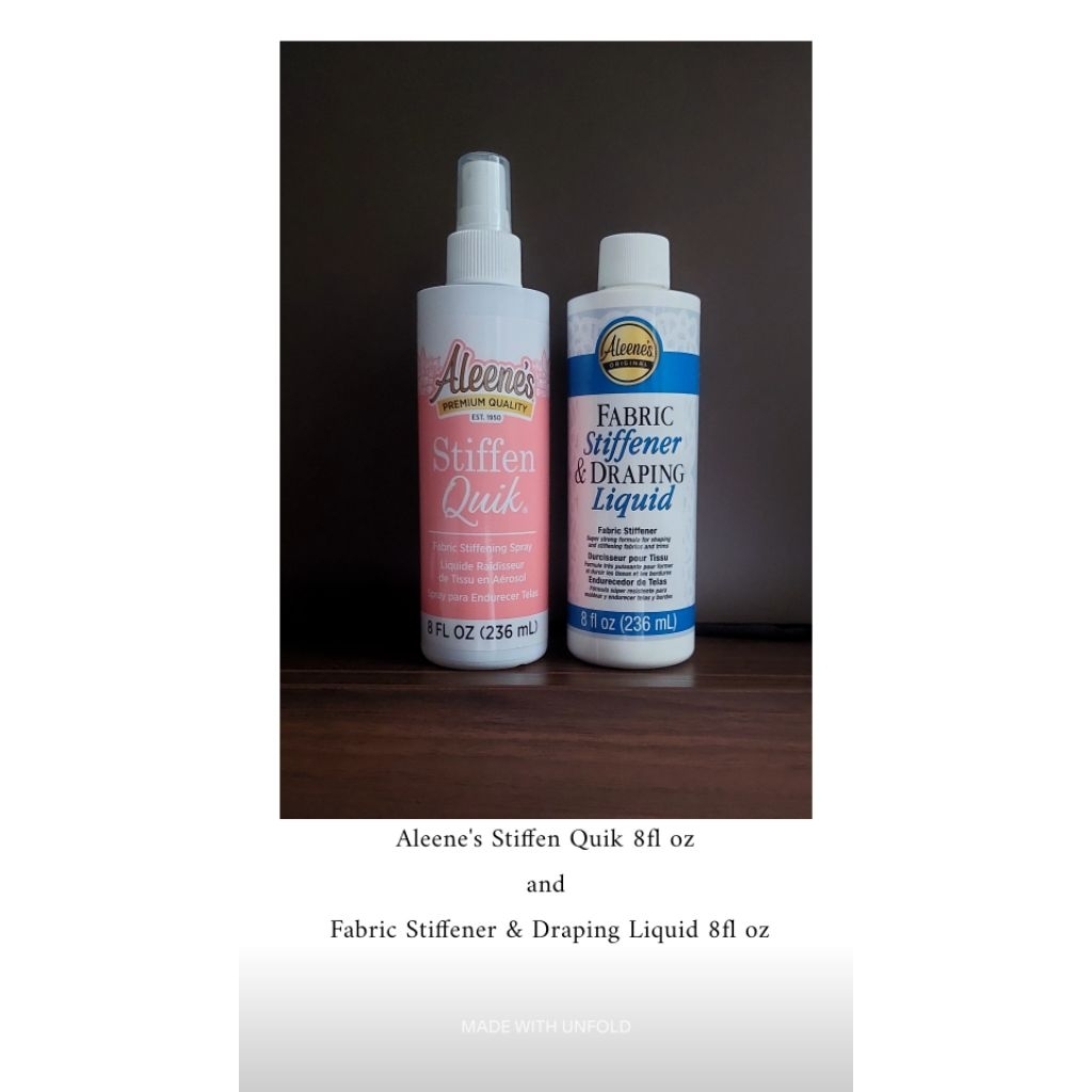Aleene's Fabric Stiffener & Draping Liquid and Alenes Stiffen Quik 8 fl ...