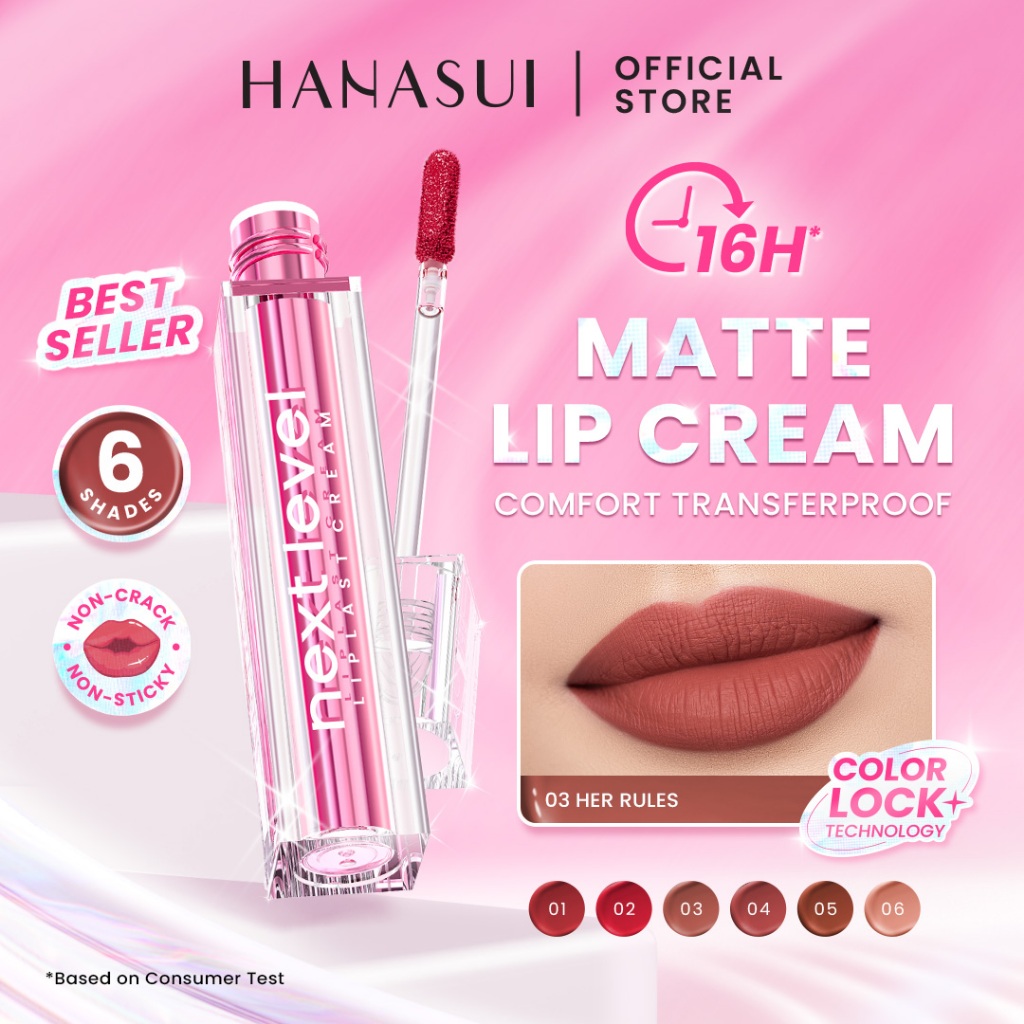 Hanasui Next Level Liplast Cream - Liplast Cream Long Lasting Pigmented ...