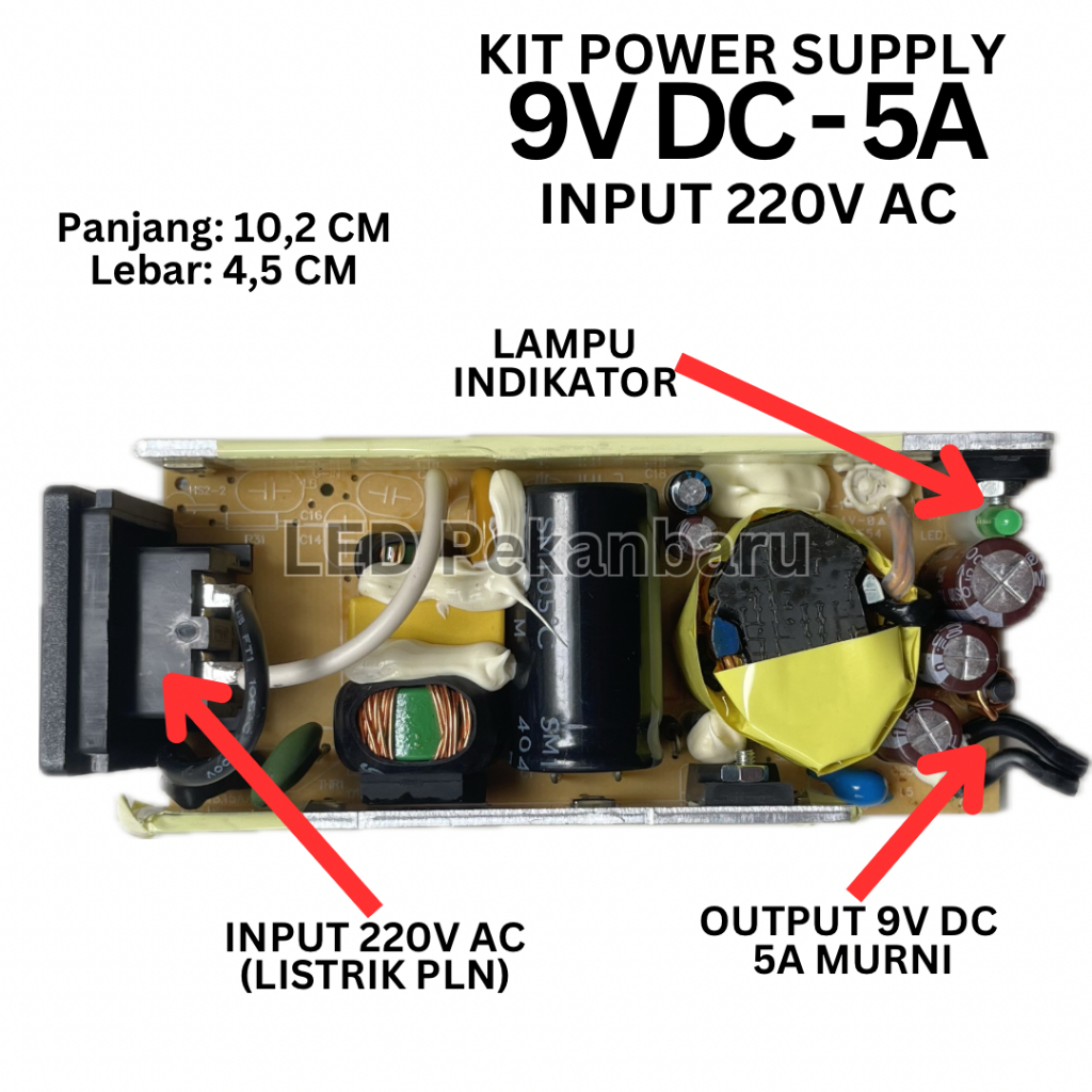 Power SUPPLY / PCB SMPS 9V DC 5A INPUT 110V - 220V AC ADAPTER | Shopee ...