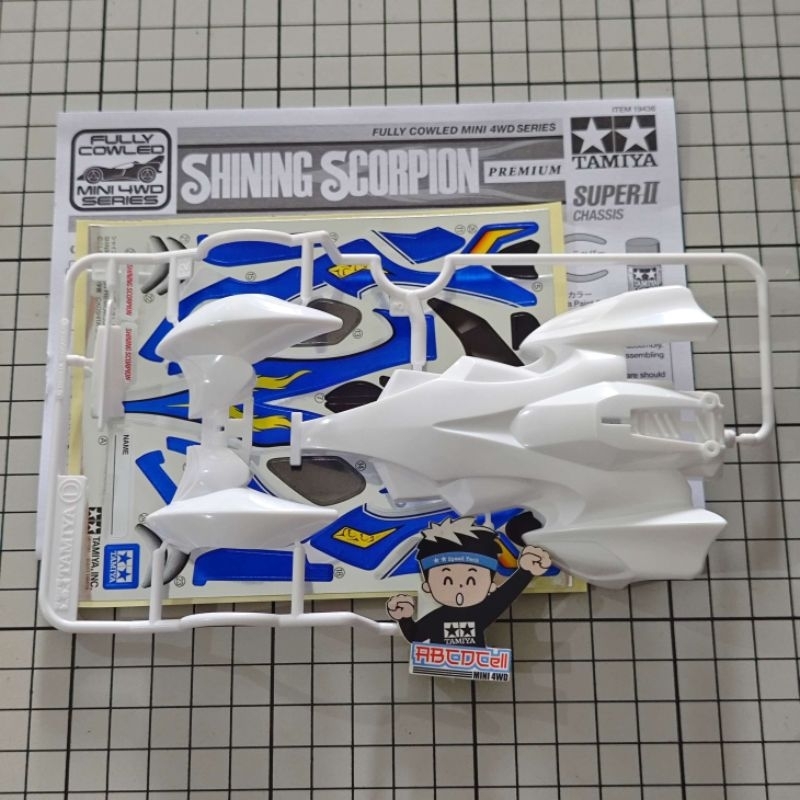 Tamiya body and sticker set shining scorpion original 19436 loose part ...