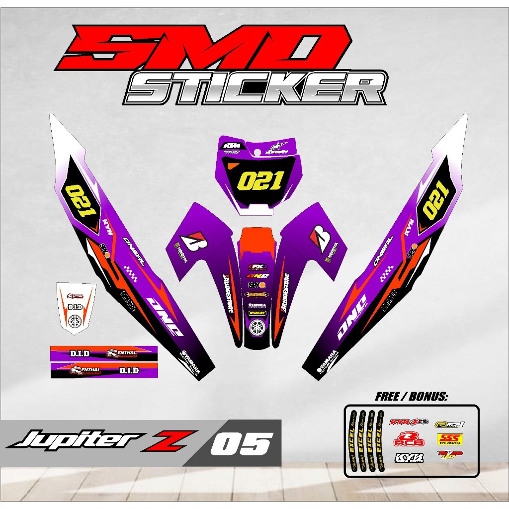 NEWEST Sticker DECAL RBT JUPITER Z RBT BEBEK MODIF SUPERMOTO YZ CRF KLX ...
