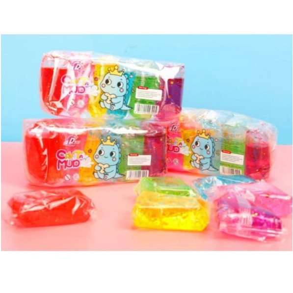 Crystal Slime Mud Water Slime Toy (1 pack contains 6 sachets) | Shopee ...