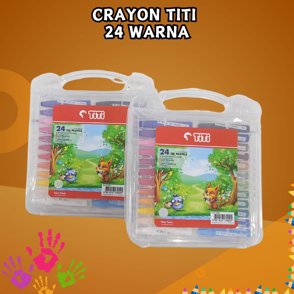 Titi Crayon/Oil pastel 24 colors (1set) | Shopee Singapore
