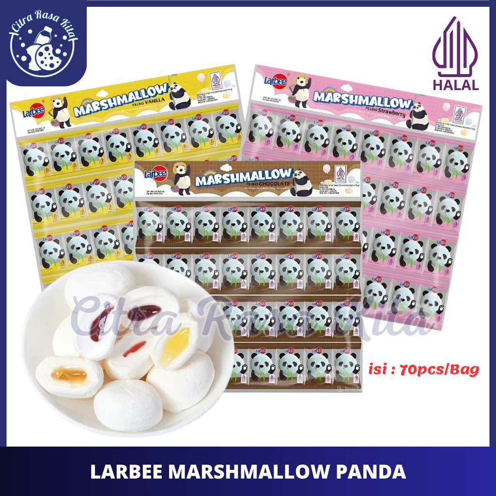 Halal Larbee Marshmallow Panda Filled with Chocolate, Strawberry and ...