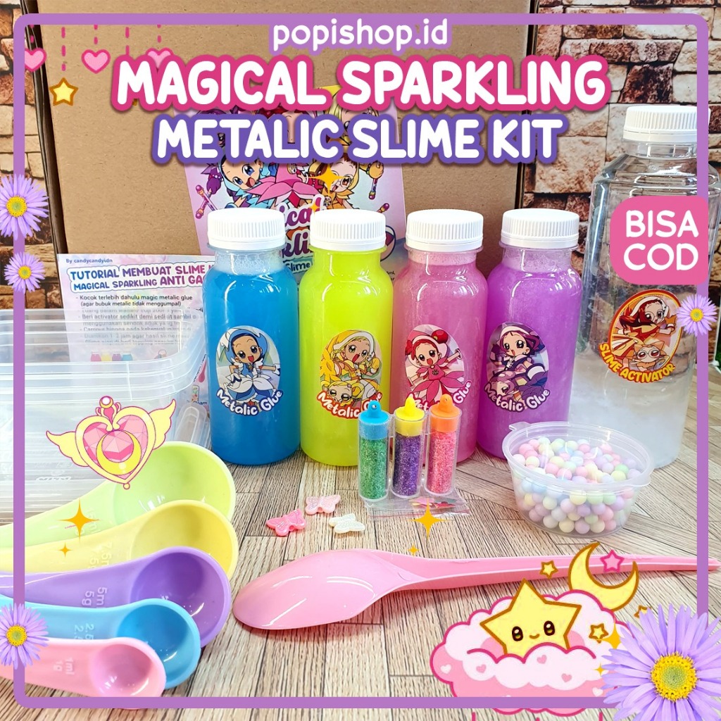 Slime Kit Magical Sparkling Metallic Complete | Shopee Singapore