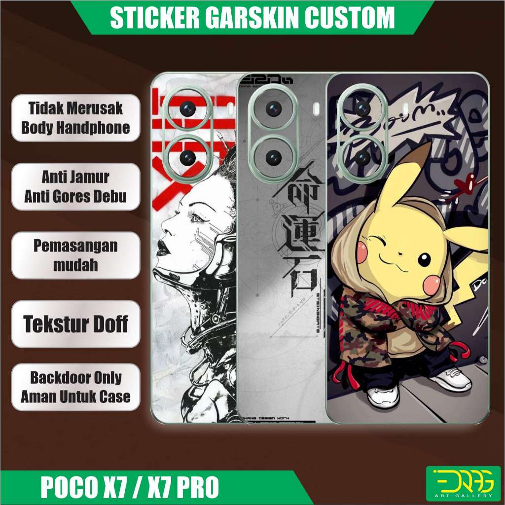 GARSKIN Custom XIAOMI POCO X7 5G X7 Pro Back Skin Anti-Fungus Sticker ...
