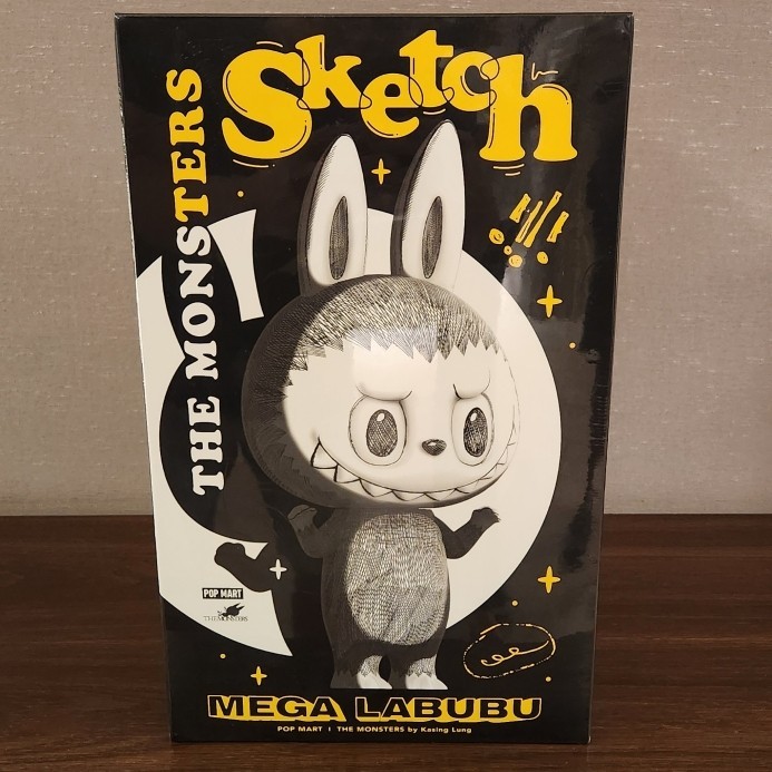 Pop Mart Mega Labubu Sketch 400% - original | Shopee Singapore