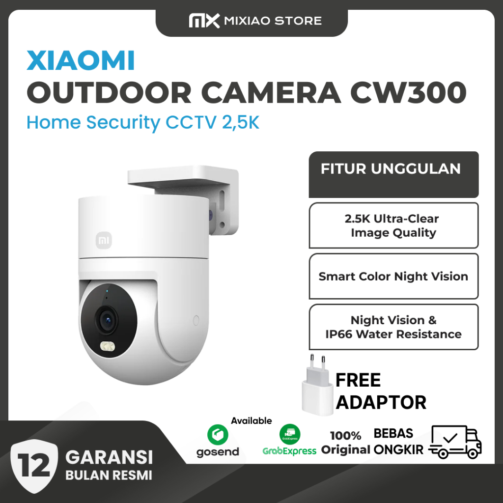Xiaomi Outdoor Camera CW300 2.5K | Outdoor CCTV | Ip66 Waterproof ...