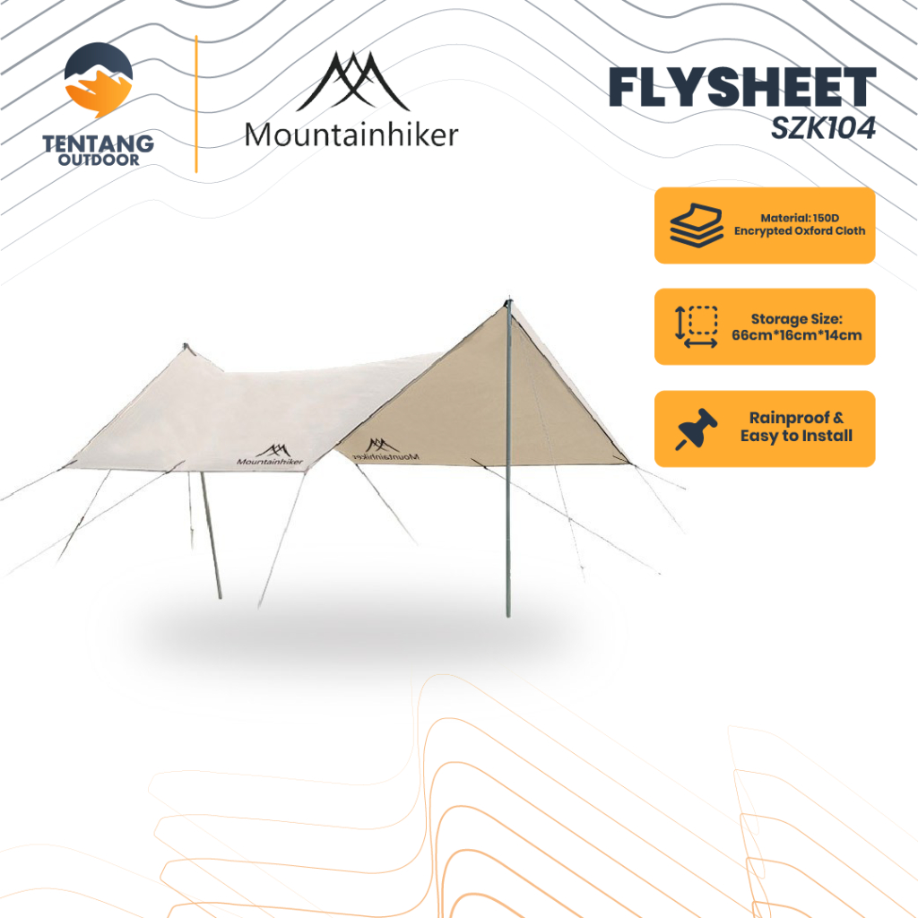 TENDA MOUNTAIN Flysheet Canopy Tent Camping Awning Tent Canopy Outdoor ...
