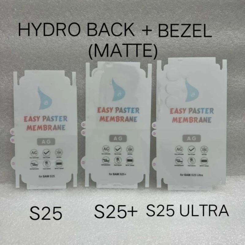 Hydrogel MATTE BACK+FULL BEZEL PLASTIC ANTI-OIL SAMSUNG S24 FE S25 S25 ...