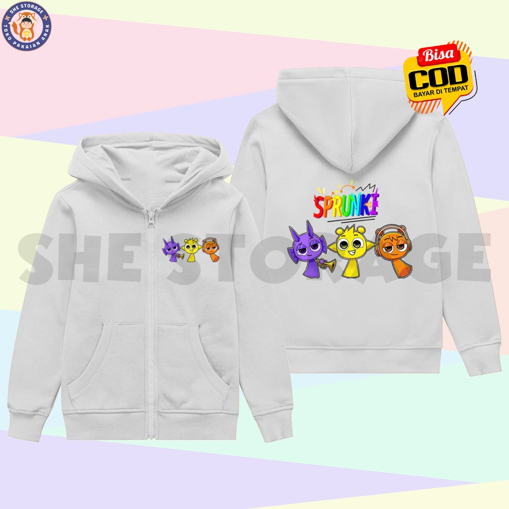 Children's HOODIE SWEATER JACKET CHILDREN'S ZIPPER JACKET SPRUNKI ...