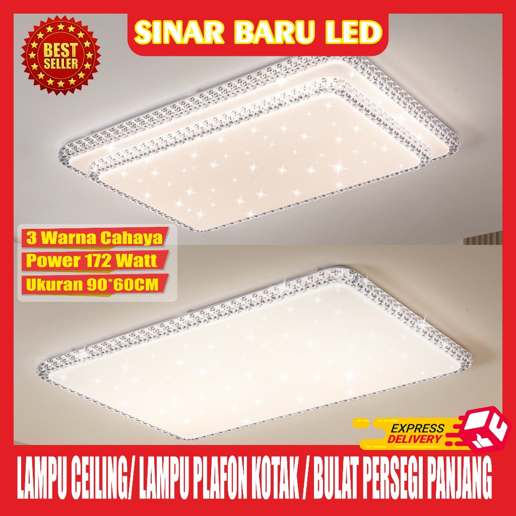 Sinar Baru Led Rectangular Ceilling Ceiling Lights 1 Layer and 2 Layers ...