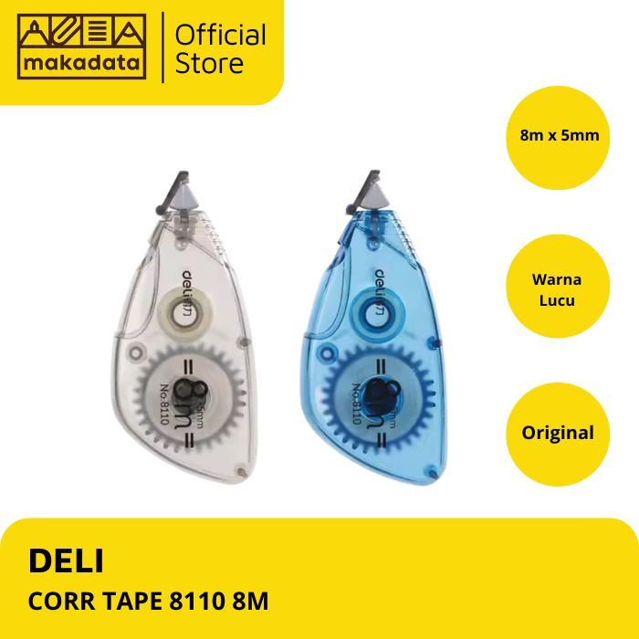 Deli CORRECTION TAPE | Type X PAPER 8110 8M (1 PCS) | Shopee Singapore