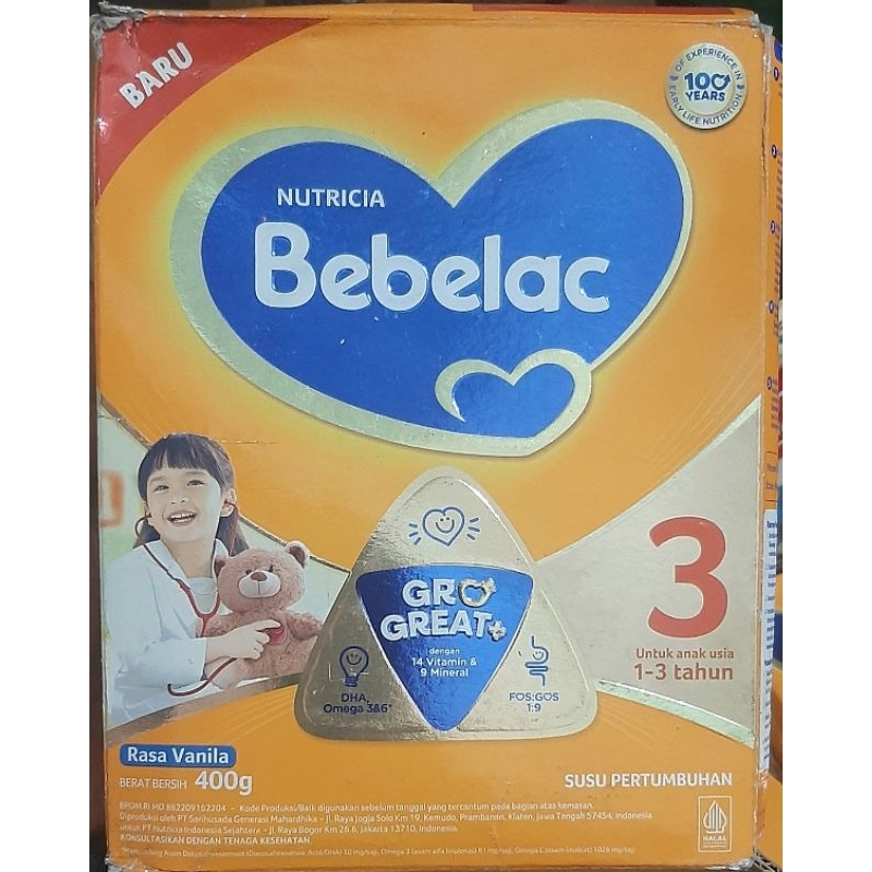 Bebelac GO GREAT 3+ VANILLA 400g (RIJEK BOX) | Shopee Singapore