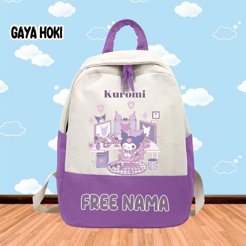 [FREE Name] KUROMI GAMER Picture of Kindergarten/Primary School Bags ...
